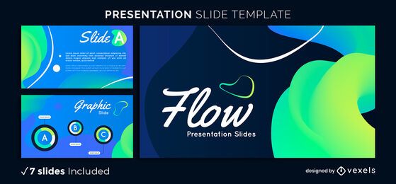 Gradient Flow Presentation Template Vector Download