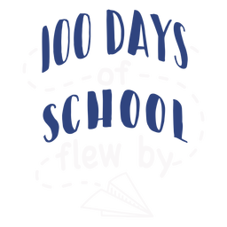 100 Days School Lettering PNG & SVG Design For T-Shirts