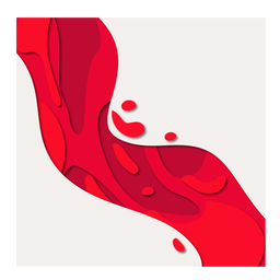 Abstract Red Blood Papercut Diagonal PNG & SVG Design For T-Shirts