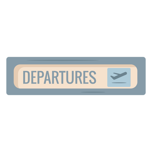 Airport departures sign icon flat - Transparent PNG & SVG vector file