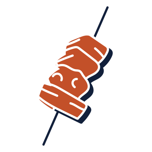 Icono de pincho de duotono azul marrón plano - Descargar PNG/SVG ...