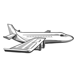 Passenger Airplane Profile Outline PNG & SVG Design For T-Shirts
