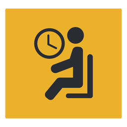Waiting Room Sitting Clock Icon Sign PNG & SVG Design For T-Shirts