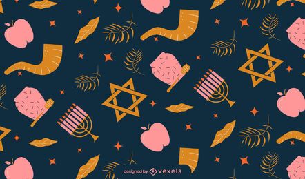 Rosh Hashanah Pattern Design Vector Download