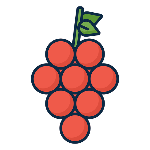Icono de uvas rojas - Descargar PNG/SVG transparente