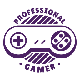 Professional Gamer Controller Badge Purple PNG & SVG Design For T-Shirts