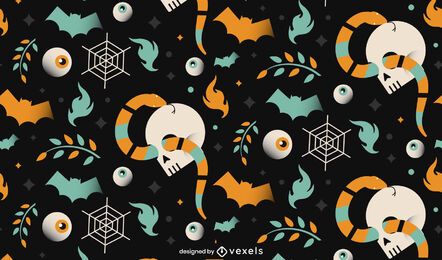 Halloween Skull Pattern Design Vector Download