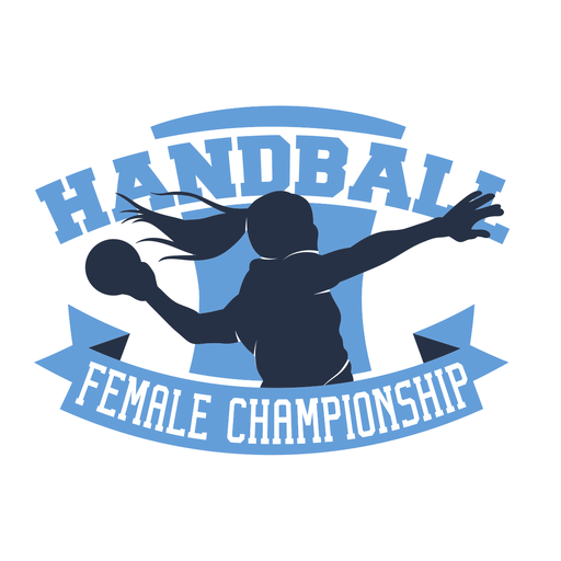 Handball female championship badge - Transparent PNG & SVG vector file