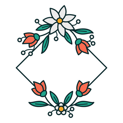 Ornamental diamond frame - Transparent PNG & SVG vector file