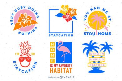 Staycation Vector Graphics to download