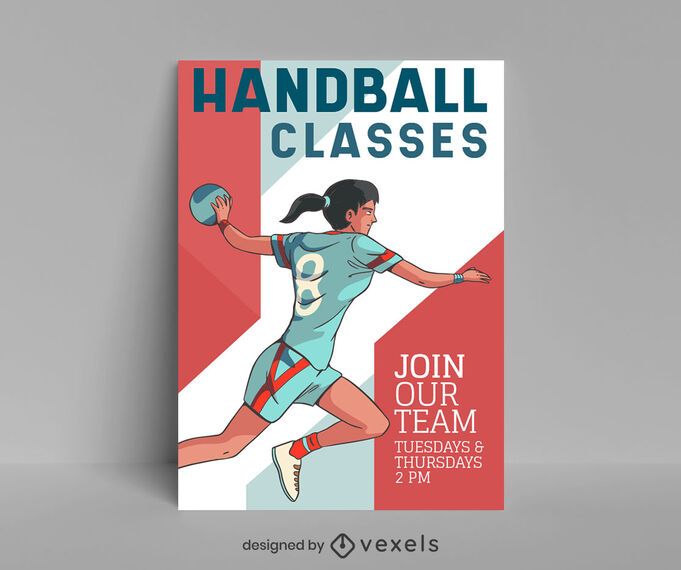 Handball Klassen Poster Design - Vektor Download