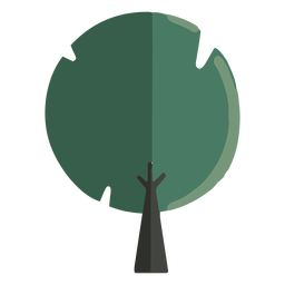 Abstract Rounded Tree Flat PNG & SVG Design For T-Shirts