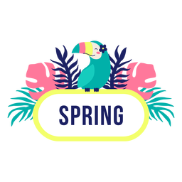 Spring Title Frame Jungle Design PNG & SVG Design For T-Shirts