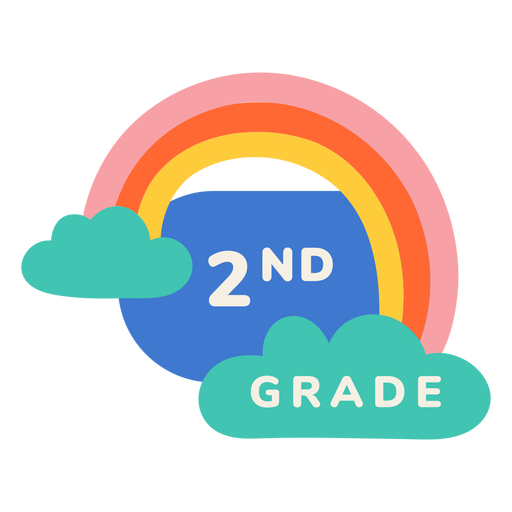 Etiqueta de arco iris de segundo grado - Descargar PNG/SVG transparente