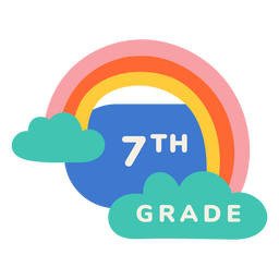 7th Grade Rainbow Label PNG & SVG Design For T-Shirts