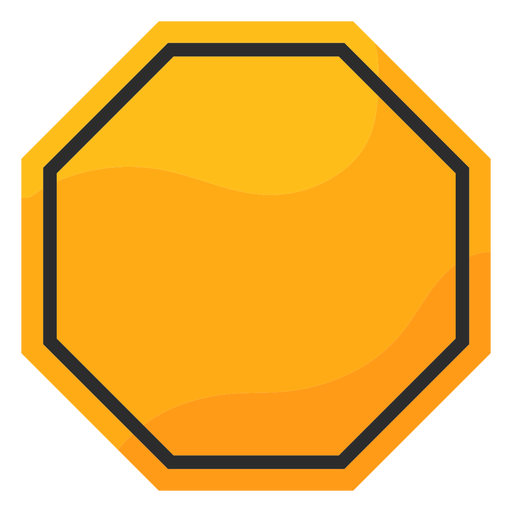 Octagonal traffic sign flat - Transparent PNG & SVG vector file