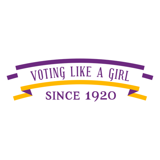 Voting like a girl lettering - Transparent PNG & SVG vector file