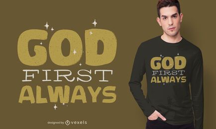 God Always First T-shirt Design Vector Download