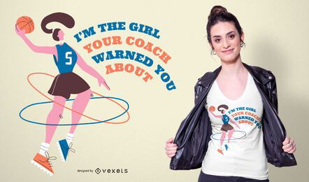 Basketball Girl Quote T-shirt Design Vector Download