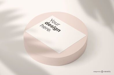 Card Shadows Mockup Composition PSD Editable Template