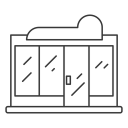 Frameless Glass Window Store Stroke Transparent PNG & SVG Vector