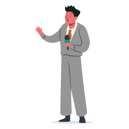 Man Journalist Character PNG & SVG Design For T-Shirts