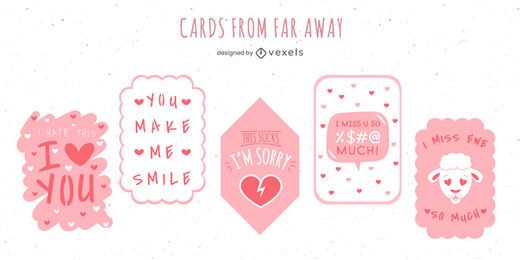 Love Cards Design Pack Vector Download