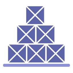 Stack Boxes Icon Silhouette PNG & SVG Design For T-Shirts