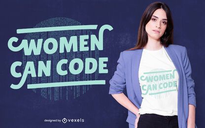 Women Code T-shirt Design Vector Download