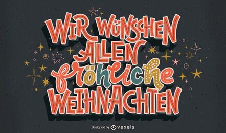 Christmas German Lettering Design Vector Download