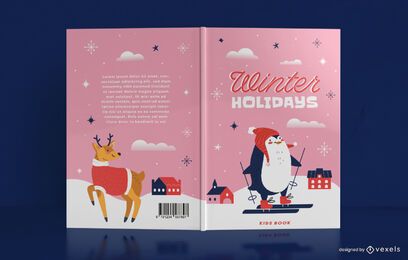 Cute Winter Book Cover Design Vector Download