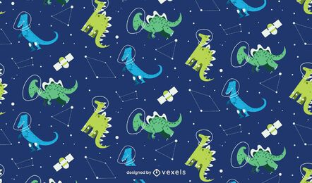 Dinosaur Constellations Pattern Design Vector Download