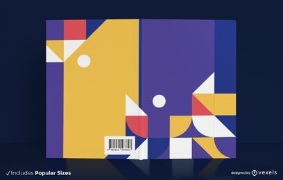 Colorful Geometric Shapes Book Cover Design Vector Download