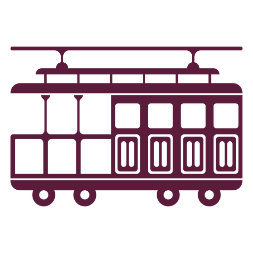 Vintage streetcar vehicle - Transparent PNG & SVG vector file
