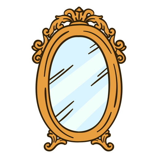 Ilustración de espejo de pared redondo adornado - Descargar PNG/SVG ...