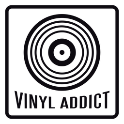Vinyl Addict Black Badge PNG & SVG Design For T-Shirts