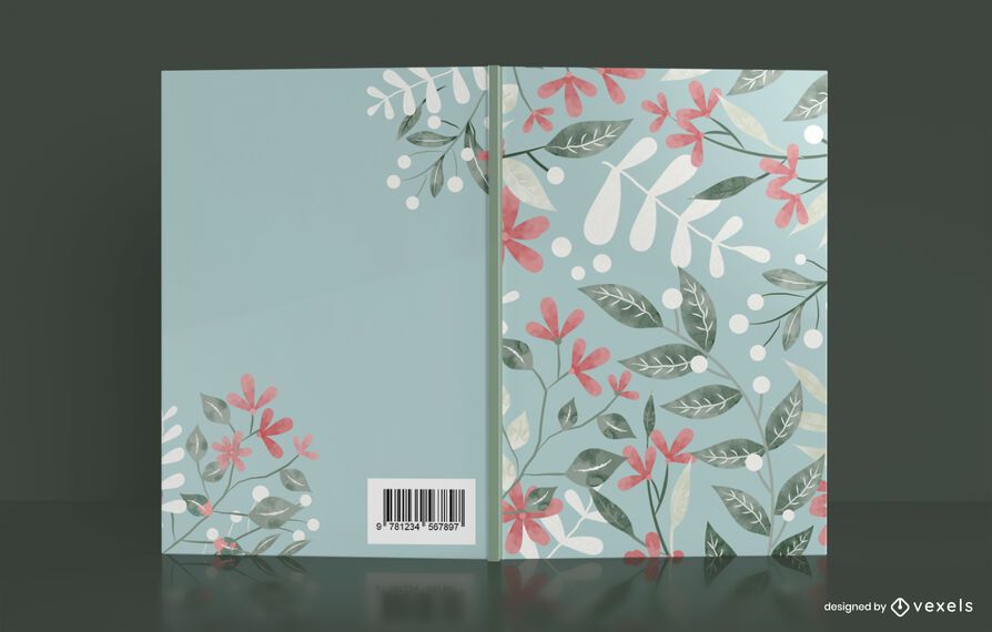 Artistic Floral Book Cover Design - Vector Download