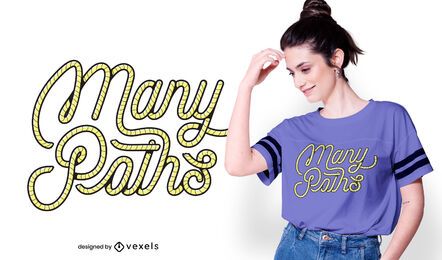 Many Paths T-shirt Design Vector Download