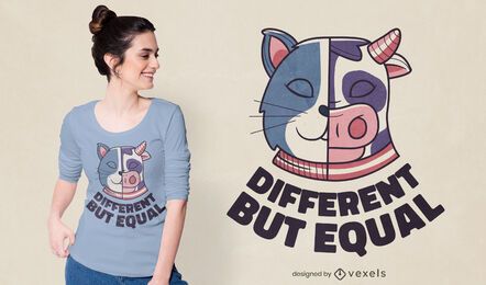 Different But Equal T-shirt Design Vector Download