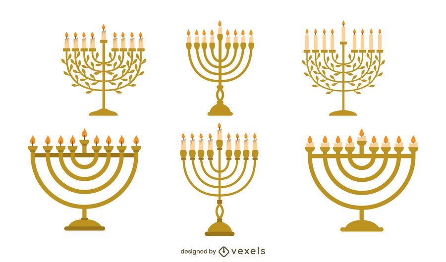 Conjunto De Ilustración De Janucá - Descargar Vector
