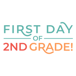 Colorful 2nd Grade School Design PNG & SVG Design For T-Shirts