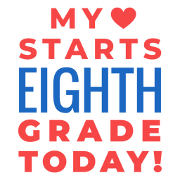 Eighth Grade Back To School Lettering PNG & SVG Design For T-Shirts
