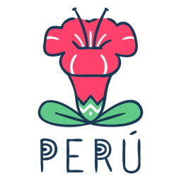 Floral Peru Quote Design Transparent PNG & SVG Vector