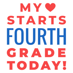 Fourth Grade Back To School Lettering PNG & SVG Design For T-Shirts