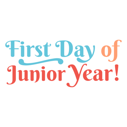 Junior year lettering - Transparent PNG & SVG vector file