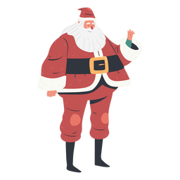 Traditional Standing Santa Claus PNG & SVG Design For T-Shirts