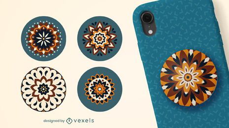 Tribal Mandalas Popsocket Set Vector Download