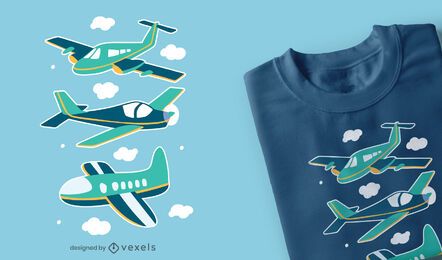 Airplanes T-shirt Design Vector Download