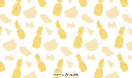 Yellow Pineapple Pattern Design Vector Download