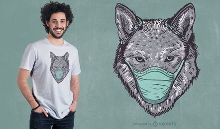 Wolf Face Mask T-shirt Design Vector Download